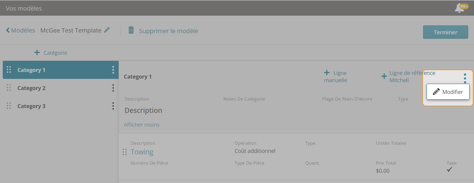 Créer de nouveaux modèles à partir des paramètres