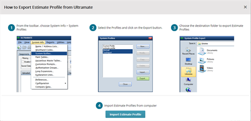 Import Estimate Profiles from UltraMate