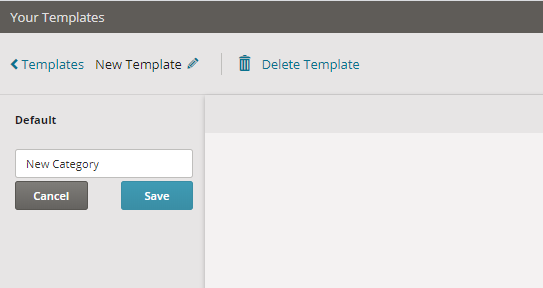 Create New Templates from Settings